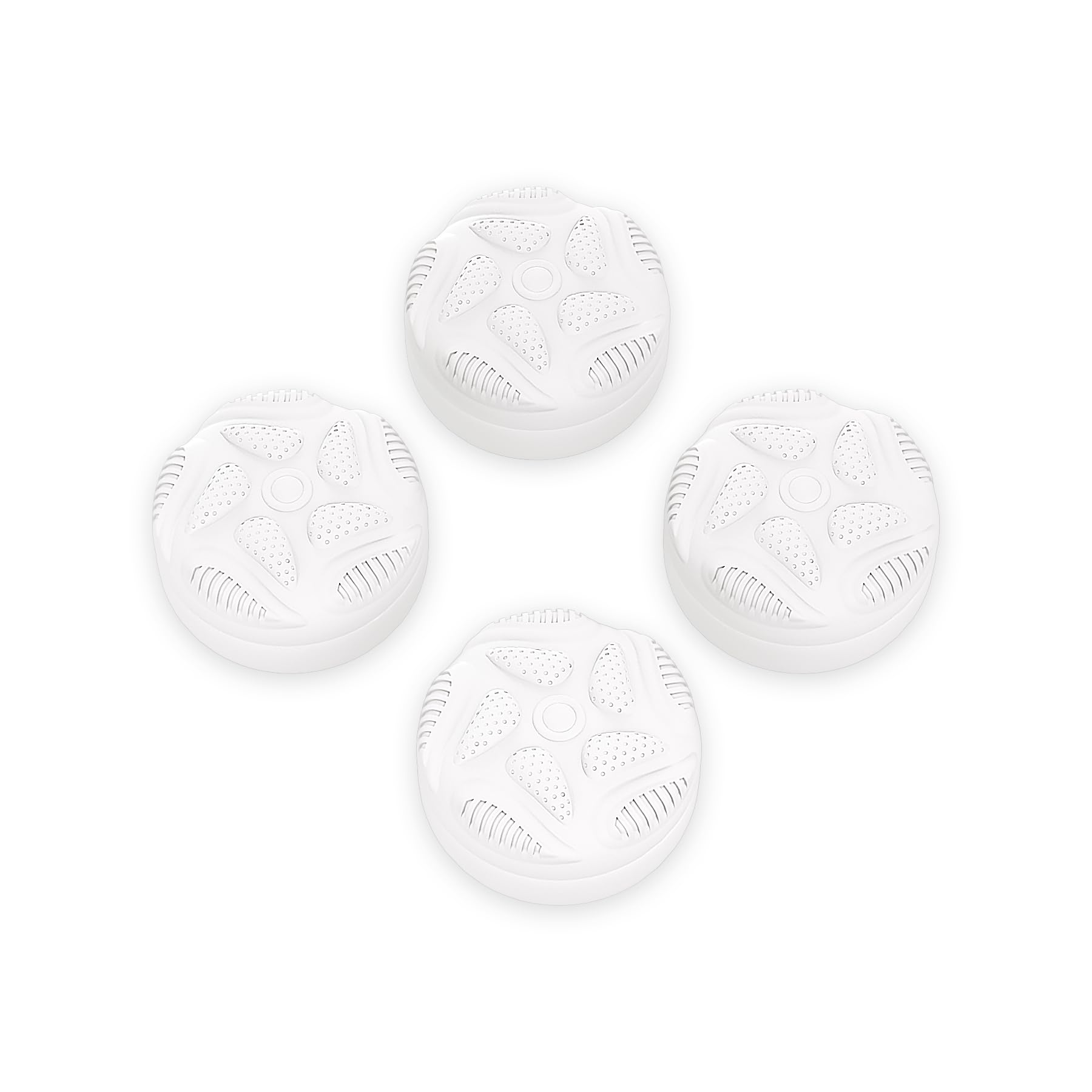 PlayVital Thumbs Cushion Caps Thumb Grips for ps5/4, Thumbstick Grip Cover for Xbox Series X/S, Thumb Grip Caps for Xbox One, Elite Series 2, for Switch Pro Controller - Raindrop Texture Design White