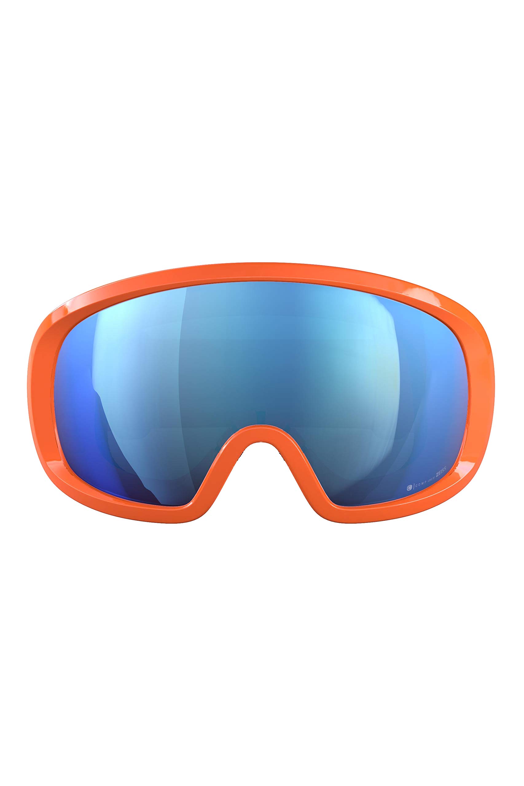 POC, Fovea Mid Clarity Comp Goggles for Skiing and Snowboarding, Fluorescent Orange/Spektris Blue, One Size