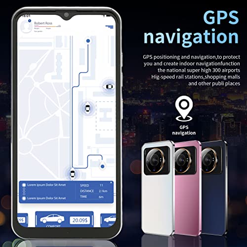 Zopsc M12S Ultra 6.5 inch Smartphone for Android 12 Water Drop Unlocked Smartphone WiFi 5G Network 6 256GRAM 16MP 8MP 4000mAh GPS Support, White