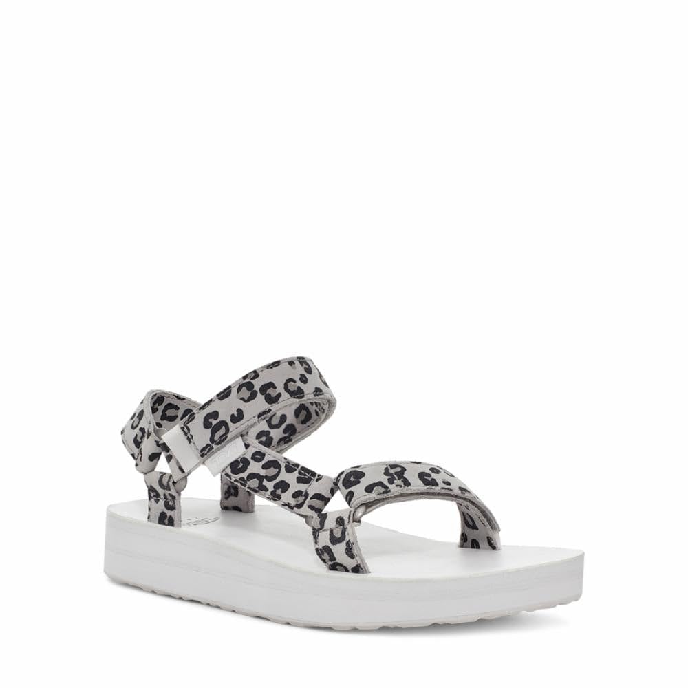 Teva New Women's Midform Universal Sandal Leopard White 10