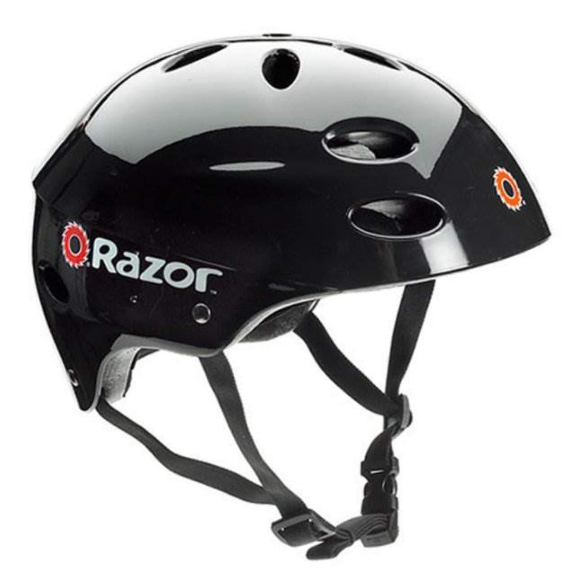 Razor E300 Electric 24 Volt Motorized Rechargeable Scooter with Acceleration Control and Front Brake, Gray with Sport Safety Helmet, Black