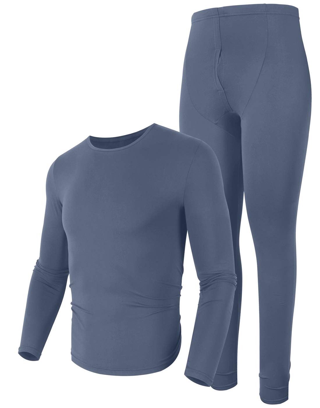 Poriff Mens Insulated Thermal Midweight Thermal Underwear Cold Weather Clothes Dark Grey M