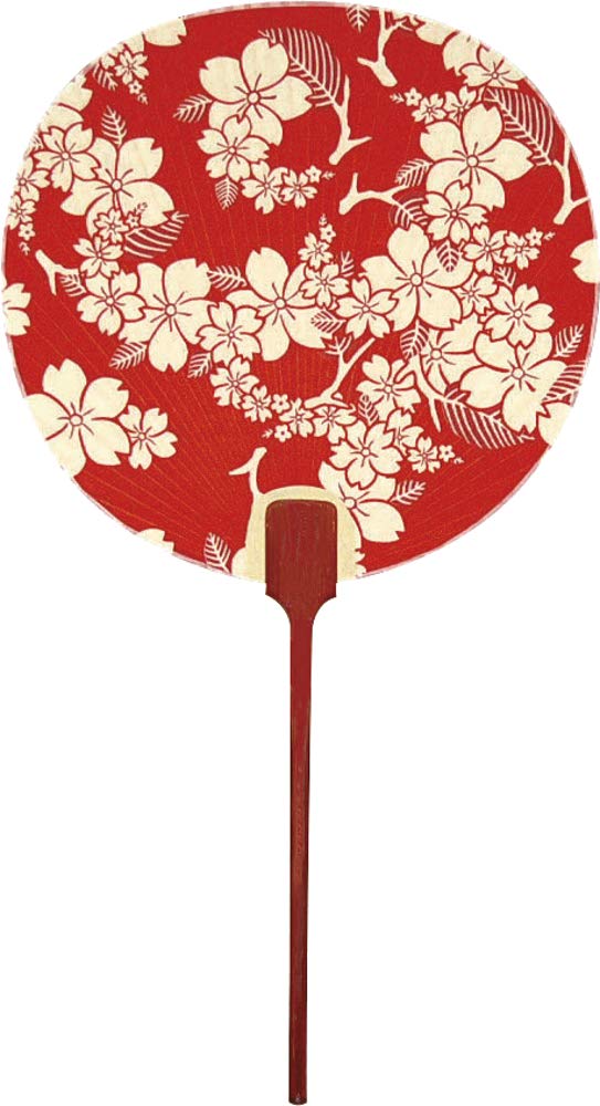 Shiomi Fan Made in Japan 2512 Southern Wind (Red) 8.7 x 15.7 inches (22 x 40 cm)