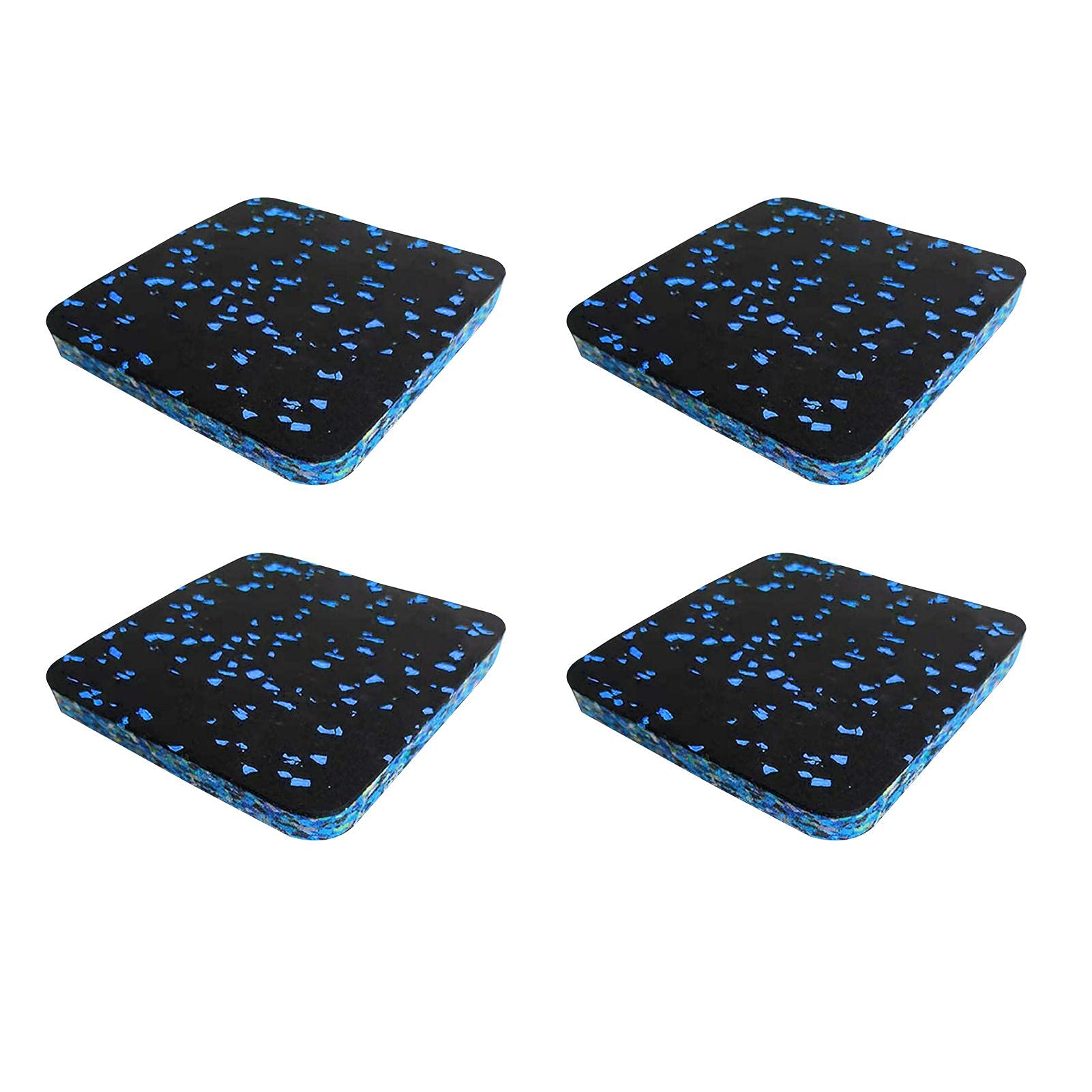 Treadmill Mat, Exercise Equipment Mat with High Density Rubber, Sound Insulation Protective Anti-Slip Treadmill Pad for Hardwood Floors & Carpets(4pcs Blue)