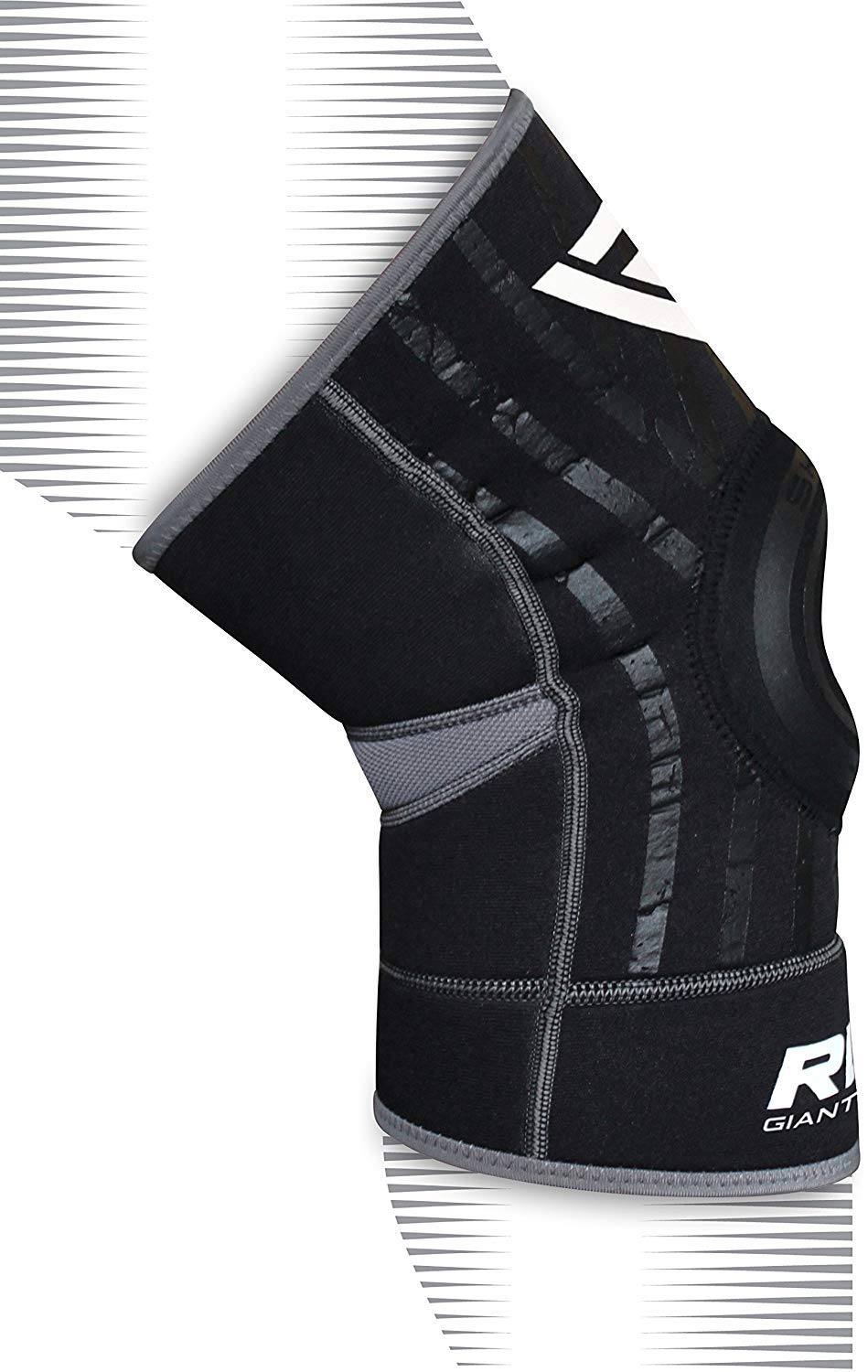 RDX Knee Support Brace, Elasticated Neoprene Open Patella Sleeve Guard for Meniscus Tear, Arthritis, ACL, Tendonitis, Compression Protector for Strain, Sprain, Sports Workout. SOLD AS SINGLE ITEM
