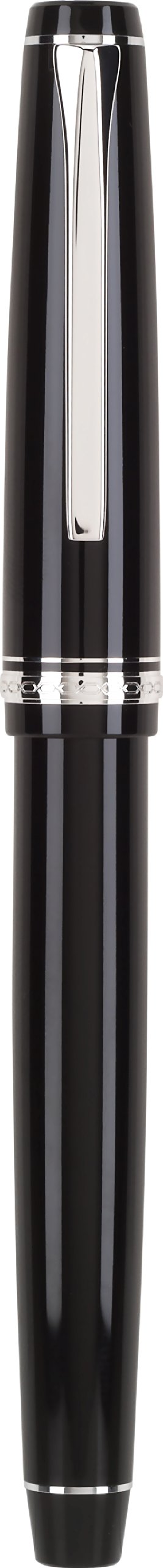 Pilot Namiki Falcon Collection Fountain Pen, Black with Rhodium Accents, Soft Extra Fine Nib (60740)