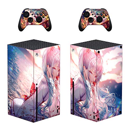 Singer Miku Anime Decals Stickers Full Set Faceplate Skin for X-box-One-Series X Protection Kit by KAJAL MANI