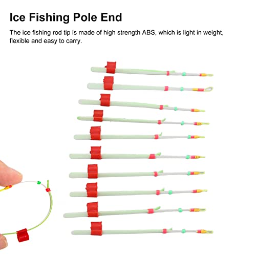 Yeuipea Ice Fishing Rod Tip Ice,0pcs Mini Ice Fishing Rod Top Tip Pole Front End for Winter Ice Fishing Accessories