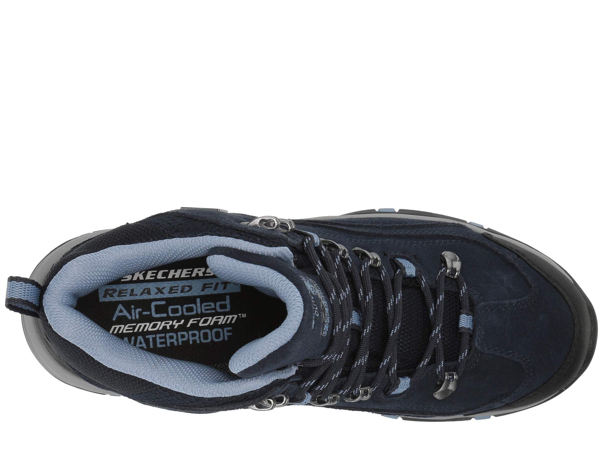 Skechers womens Hiker Hiking Boot, Navy/Grey, 8.5 US