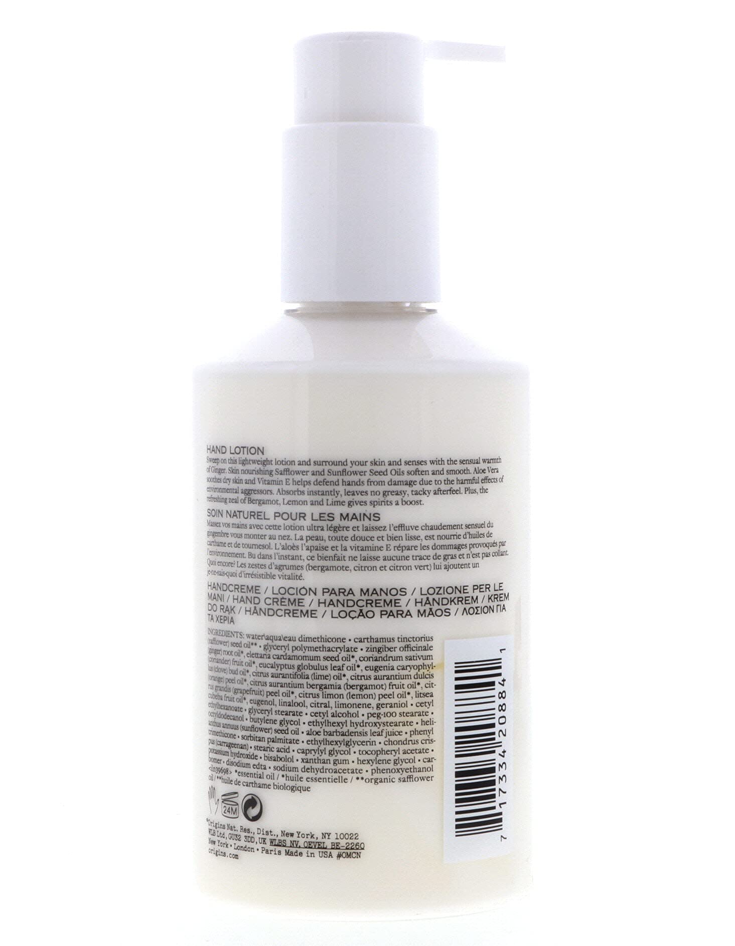 Origins Ginger Hand Lotion, Clear, 6.7 Fl Oz