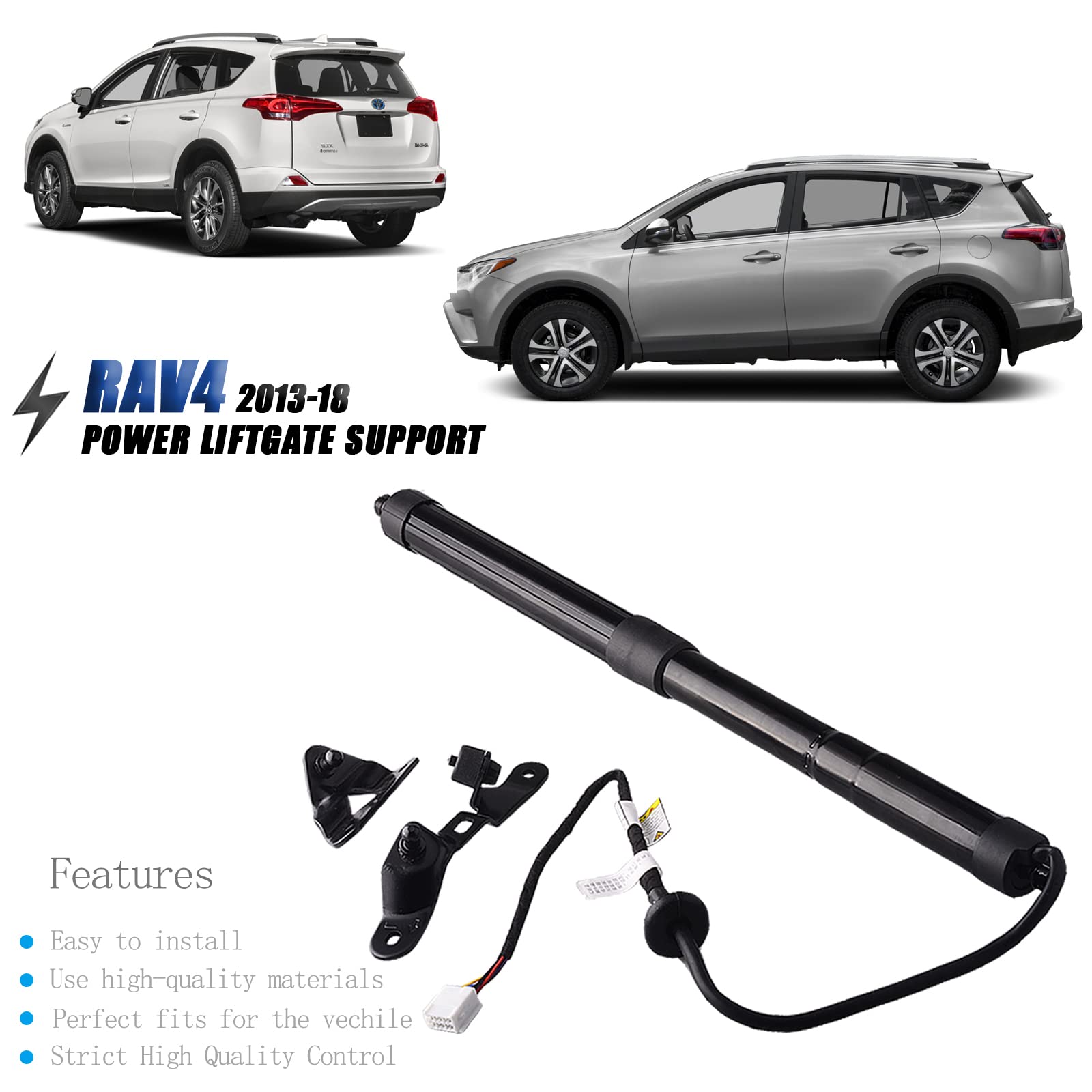 Unikpas Power Liftgate Support Rear Right Tailgate Strut Compatible for Toyota RAV4 2013-2018 Replace Tailgate Hatch Trunk-Lift Support Strut Shock 6891009010