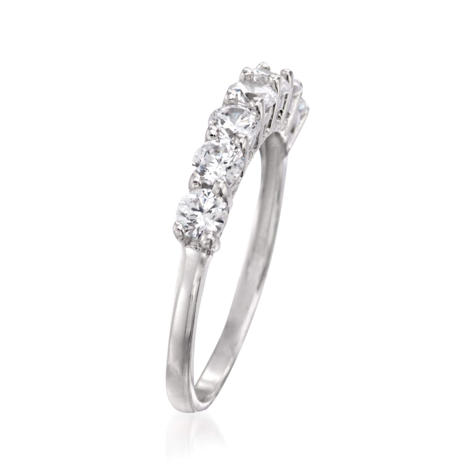 Ross-Simons 1.00 ct. t.w. CZ 7-Stone Ring in Sterling Silver. Size 6