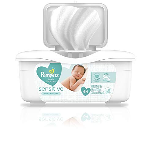 Pampers Sensitive Wipes Tub 64 CT (Pack of 4)