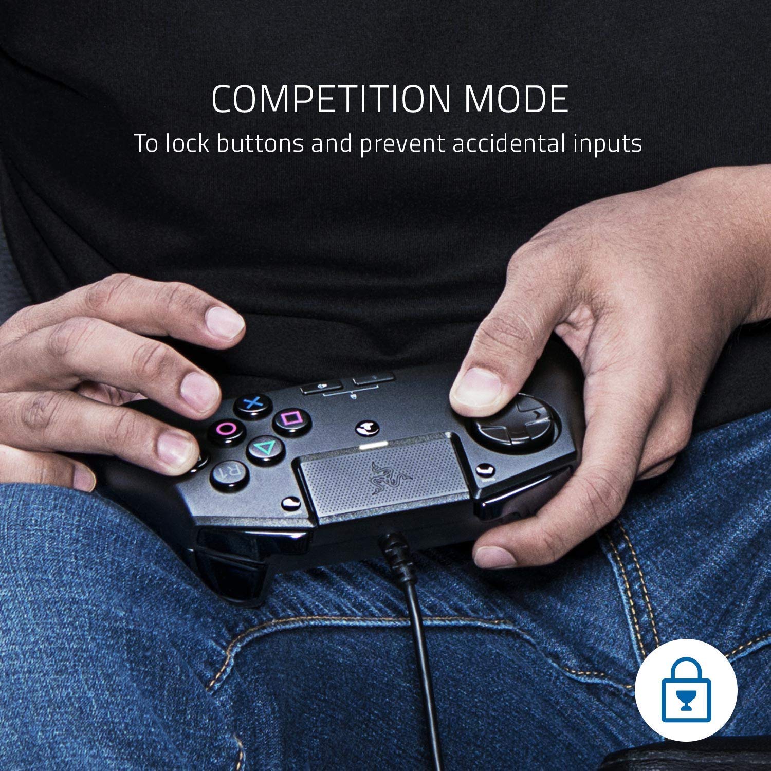 Razer Raion Fightpad for PS4 Fighting Game Controller: 8 Way D-Pad - Mechanical Switch Front Buttons - 3.5mm Audio - Classic Black (Renewed)