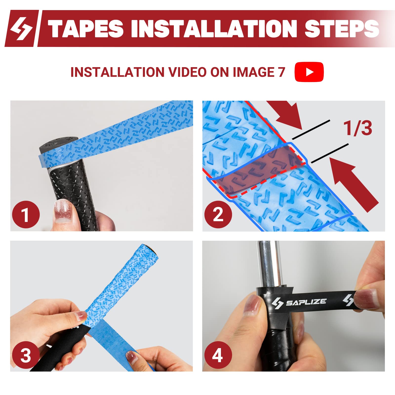 SAPLIZE Golf Grip Wrapping Tapes, 3-Pack Tacky PU Overgrip Tapes, New Regripping Solution for Golf Club Grips, Refresh Golf Grips