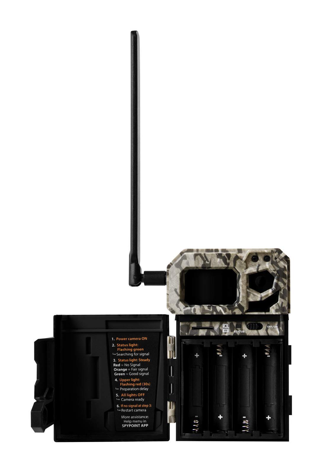 SPYPOINT Link-Micro-LTE Cellular Trail Camera with Batteries, Micro SD Card, and Mount (Link-Micro-LTE-V)