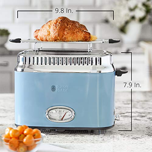 Russell Hobbs TR9150BLR Retro Style 2-Slice Toaster, Heavenly Blue