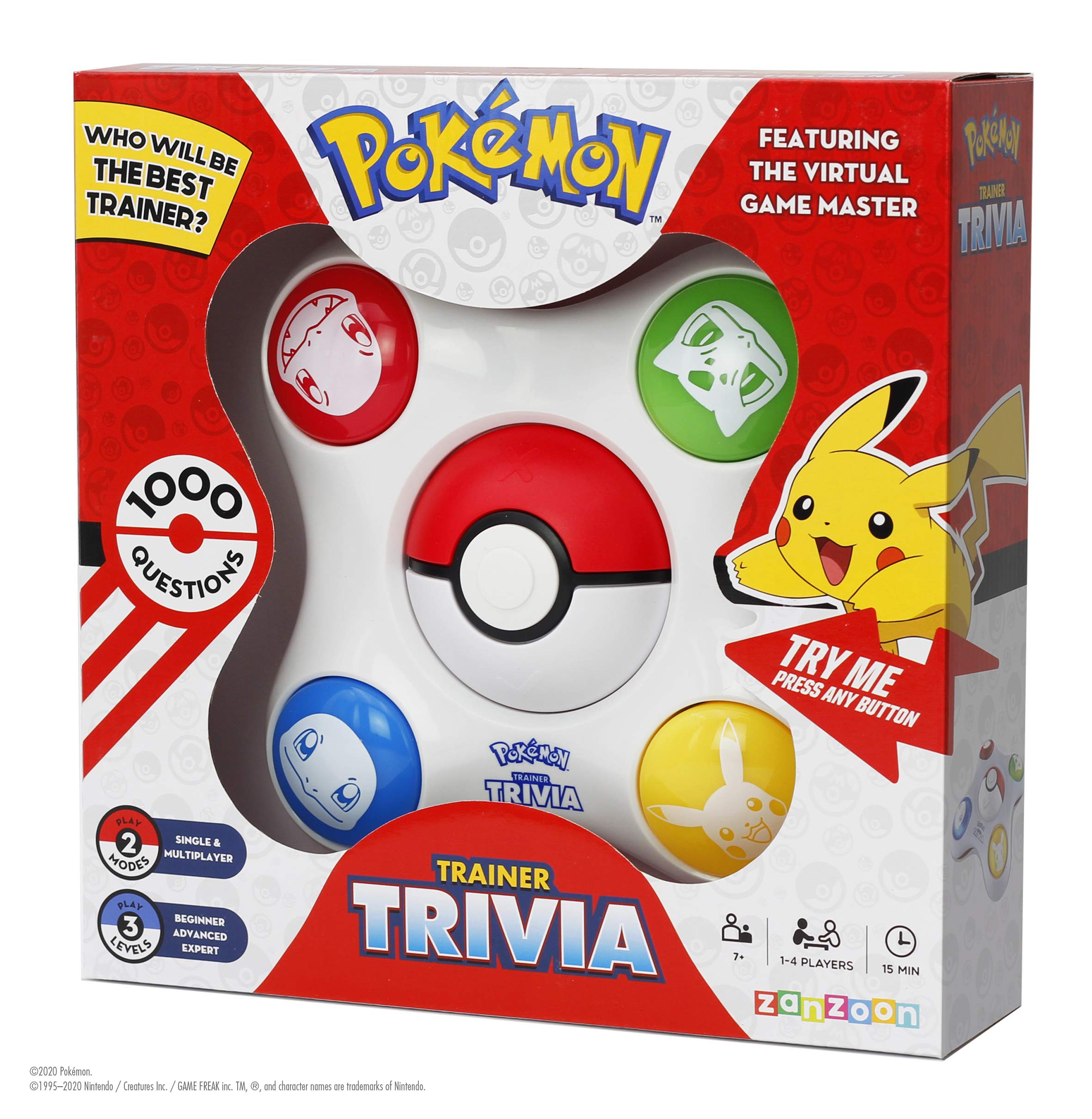 Pokemon Trainer Trivia Featuring the Virtual Game Master 2 Modes Single & Multiplayer, 3 Play Levels Beginner, Advanced, Expert Game by Ultra Pro International