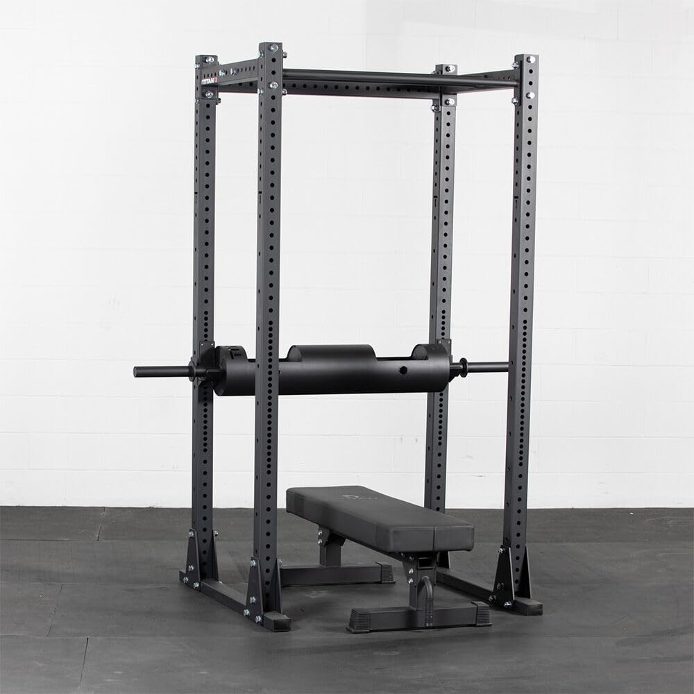 Titan Fitness 8" Rackable Strongman Log Bar, Powerlifting Log Press Competition, 1000 LB Capacity, Strength Training Specialty Barbell, Home Gym Weightlifting Equipment