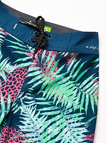 Quiksilver Boys' Highline CAMOCAT Youth 17 Boardshort Swim Trunk, Majolica Blue, 29