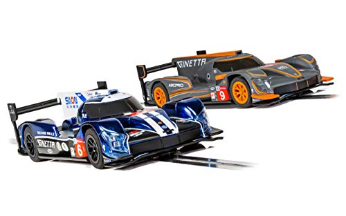 Scalextric ARC Pro App Race Control 24h Le Mans Slot Car Digital 1:32 Slot Car Road Race Track Set C1404T,Blue & Gray