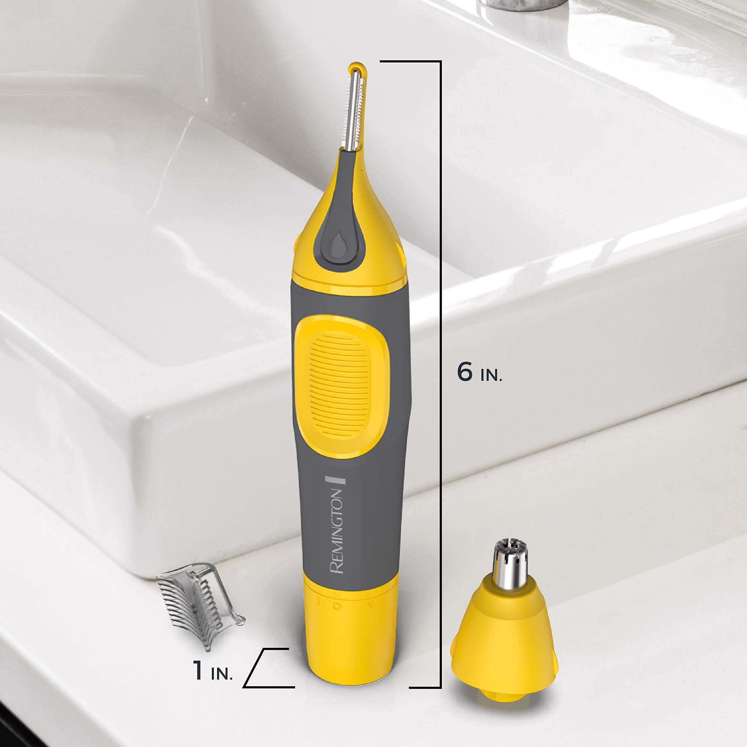 Remington Remington Virtually Indestructible Nose, Ear & Brow Trimmer, Yellow, NE3871