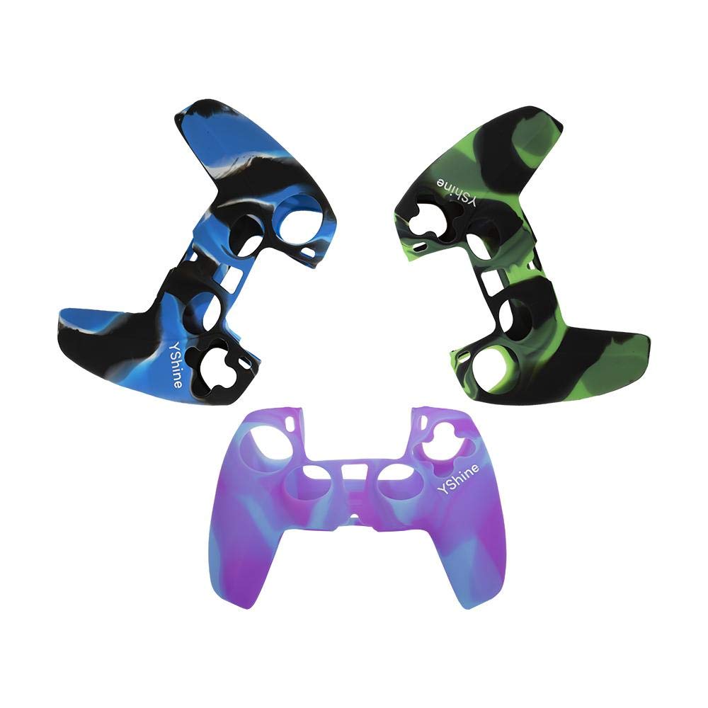 Silicone Controller Skin (1-Pack), YShine Anti-Slip Protector Case Compatible with PS5 Controller Skins Grip Cover for Ps5 Controller - Blue