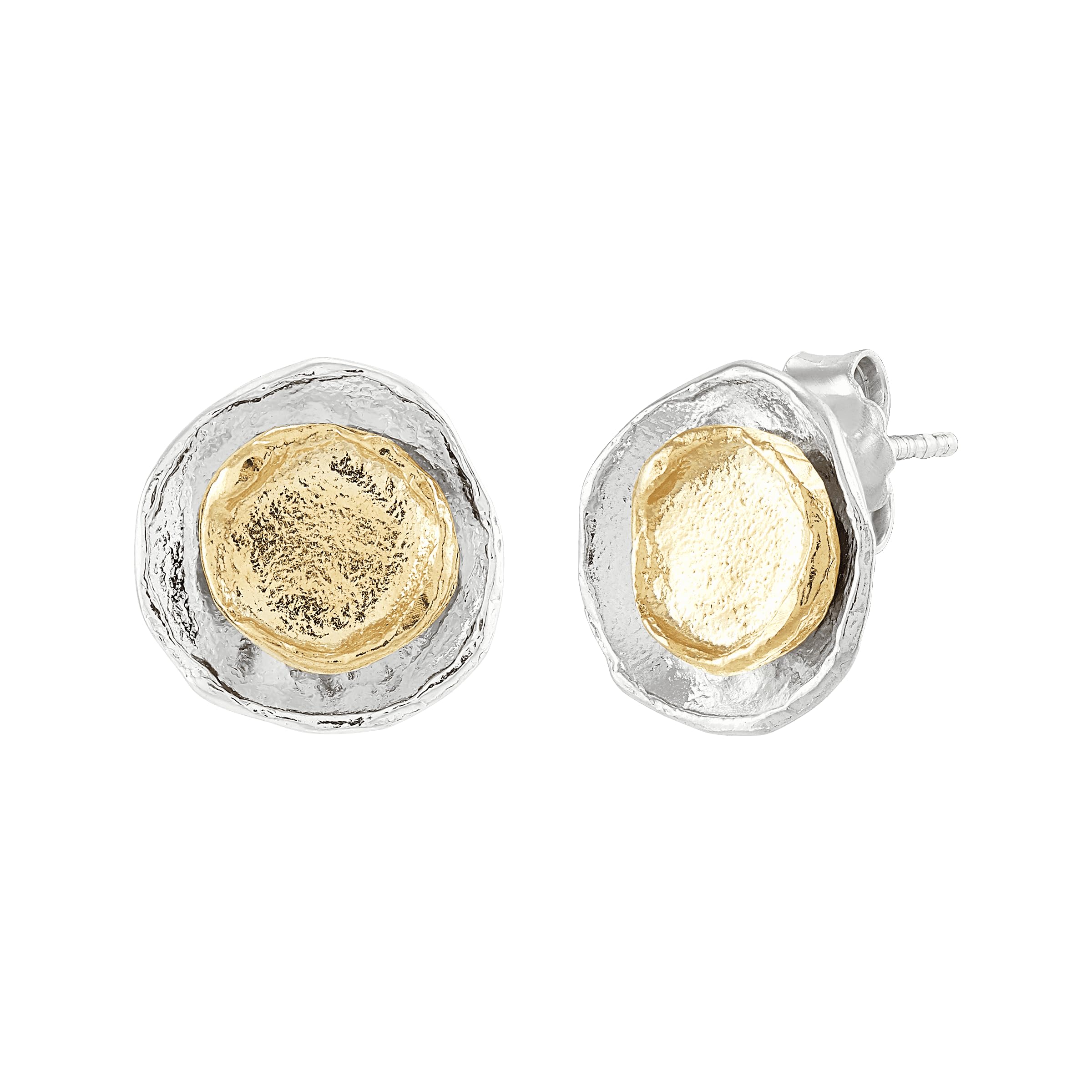 Silpada 'Another Realm' Stud Earrings in Sterling Silver and 14K Gold Plating