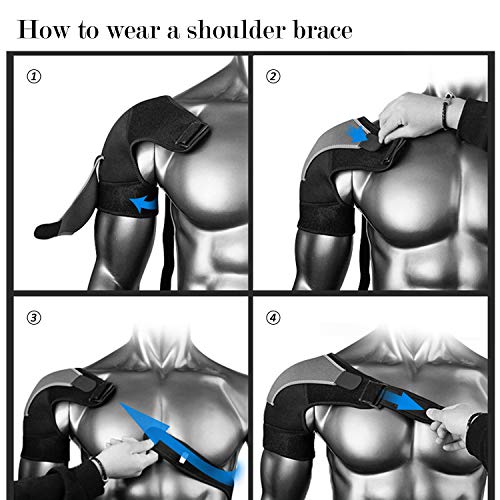 Shoulder Brace for Women and Men | Adjustable Compression Rotator Cuff Support | for Arthritis | Injury Prevention | Dislocated AC Joints (Medium)…