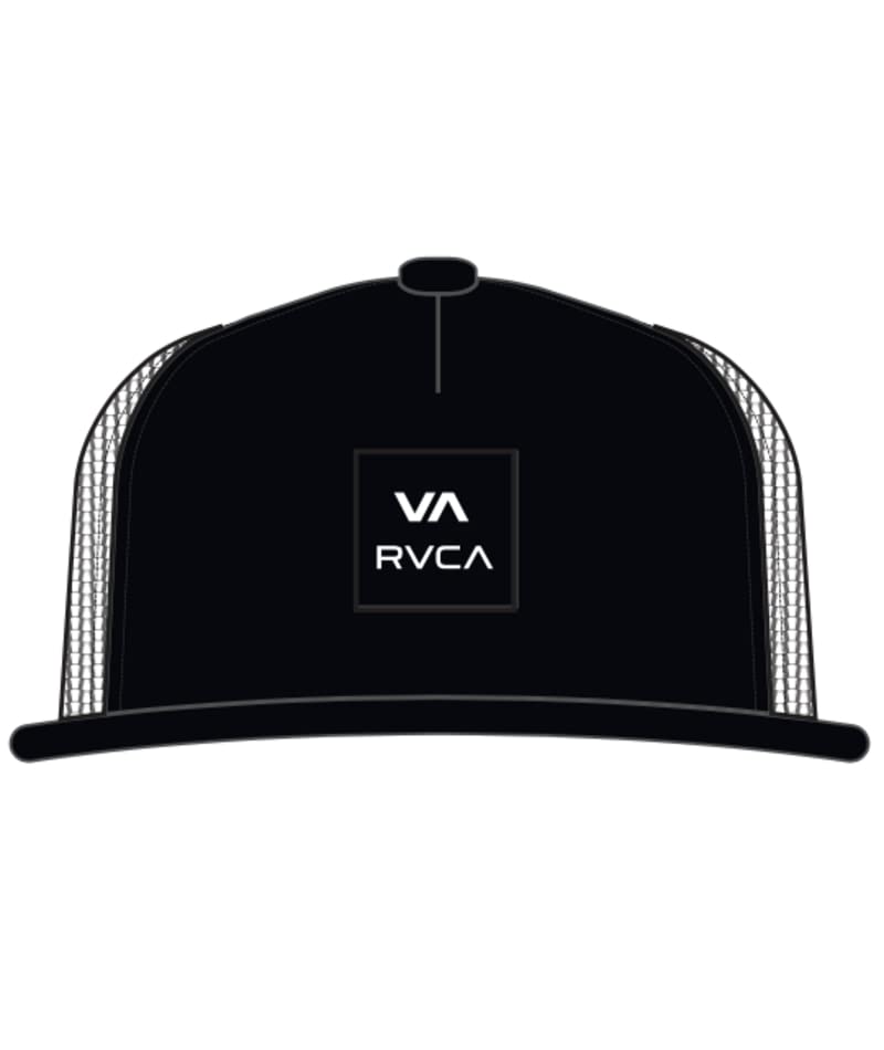 RVCA Boys' Va All The Way Trucker Hat, Black/White, One Size