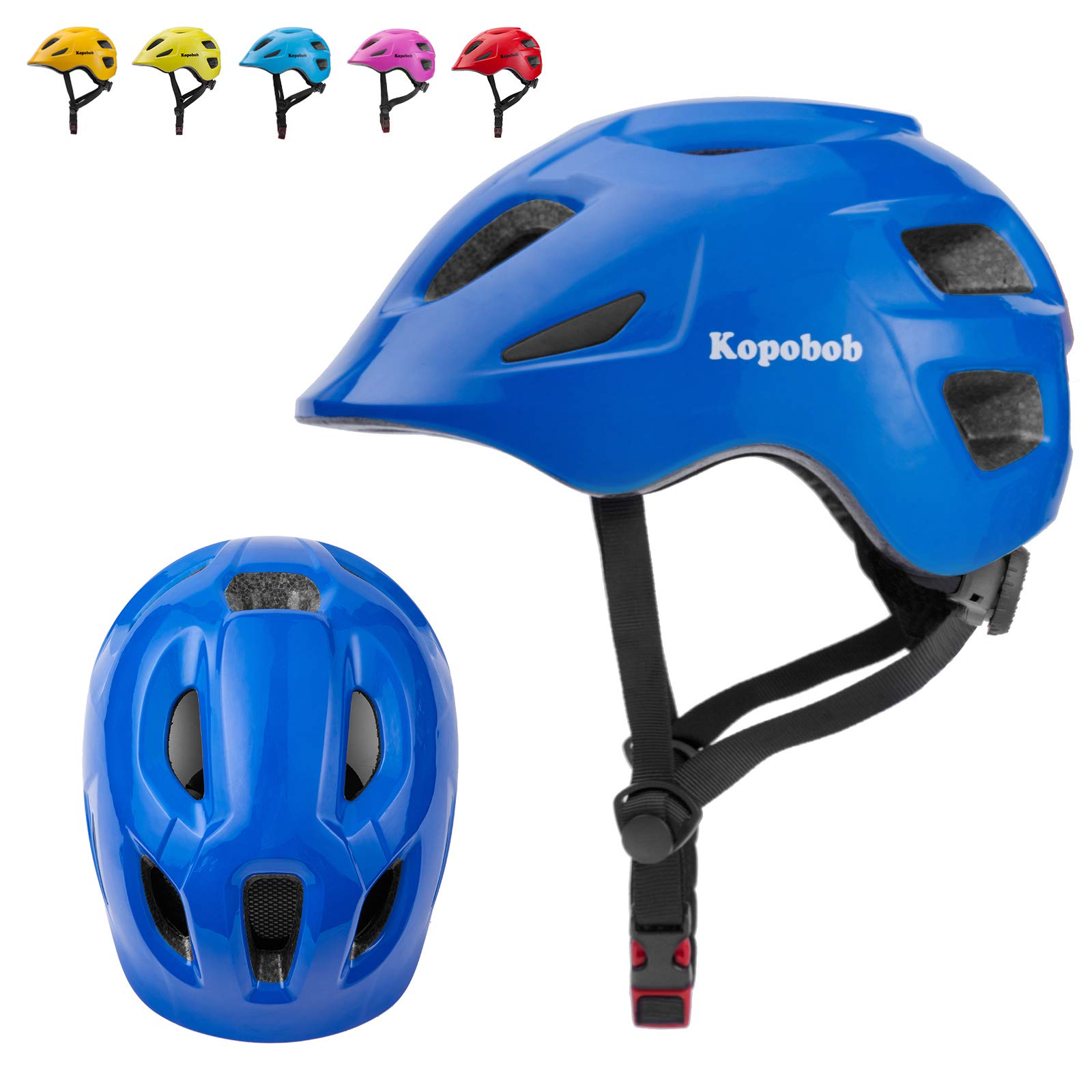Skateboard Cycling Helmet, Kopobob ASTM & CPSC Certified BMX Helmet for Kids and Youth (Blue, S)