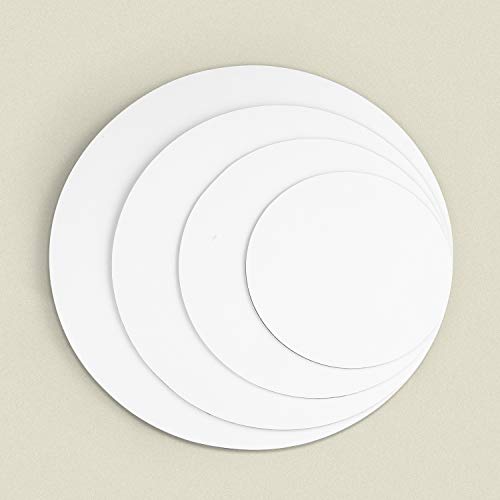 White Round Greaseproof Cake Boards – Cake Circle Base, 6/8/10/12 inch, 5 of Each Size