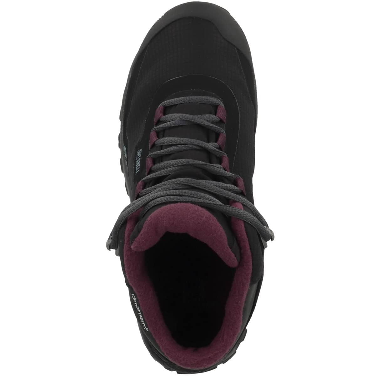 Salomon SHELTER CLIMASALOMON Waterproof Winter Boots for Women Snow, Black/Ebony/Wine Tasting, 8
