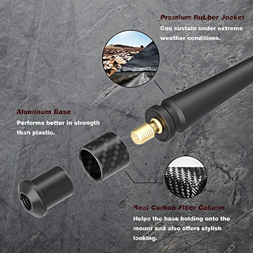 RYDONAIR Antenna Compatible with Ford F150 2009-2024 | 13 inches Flexible Rubber Antenna Replacement | Designed for Optimized FM/AM Reception
