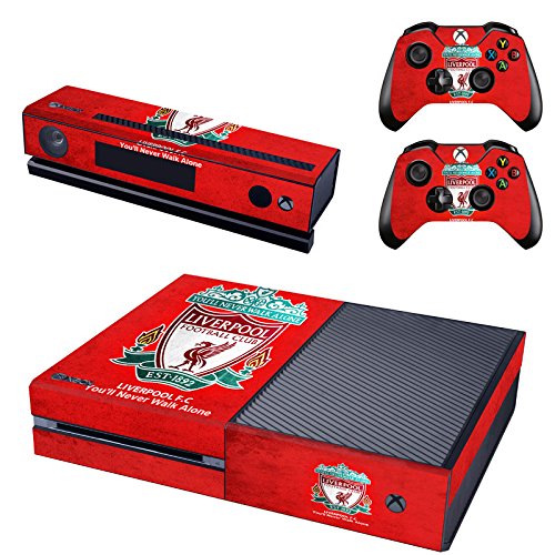 REYTID Console Skin/Sticker + 2 x Controller Decals & Kinect Wrap Compatible with Microsoft Xbox One - Full Set - Liverpool
