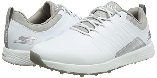 Skechers mens Elite 4 Waterproof Golf Shoe, White/Gray Victory, 10 Wide US