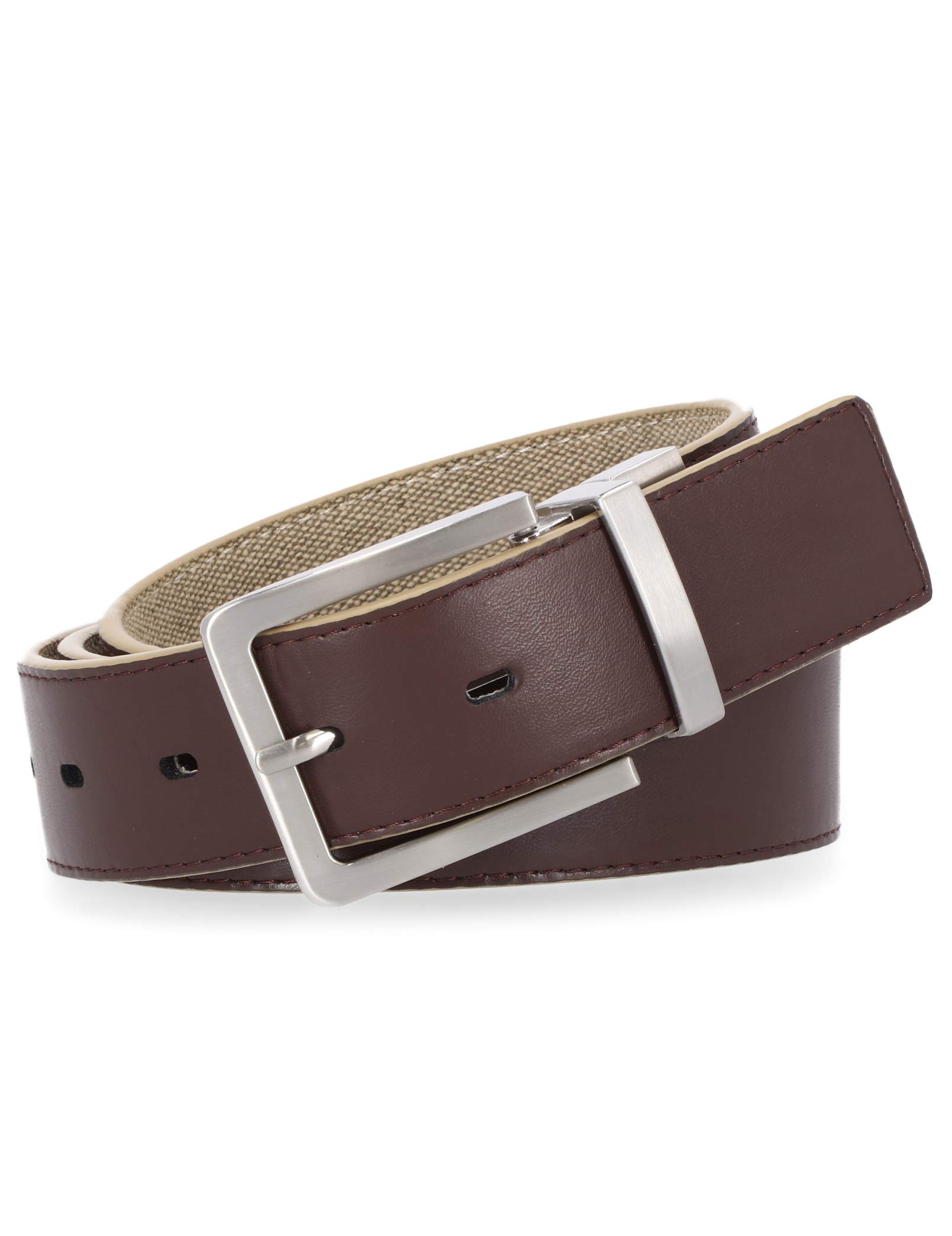 Skechers Mens Casual & Dress Belt, Khaki/Brown (Reversible), 34