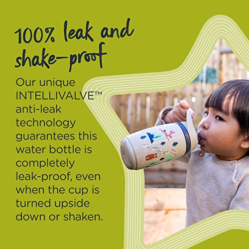 Tommee Tippee Superstar Insulated Sporty Toddler Sippy Cups, INTELLIVALVE Leak-Proof & Shake-Proof (9oz, 12+ Months, 2 Pack), Green