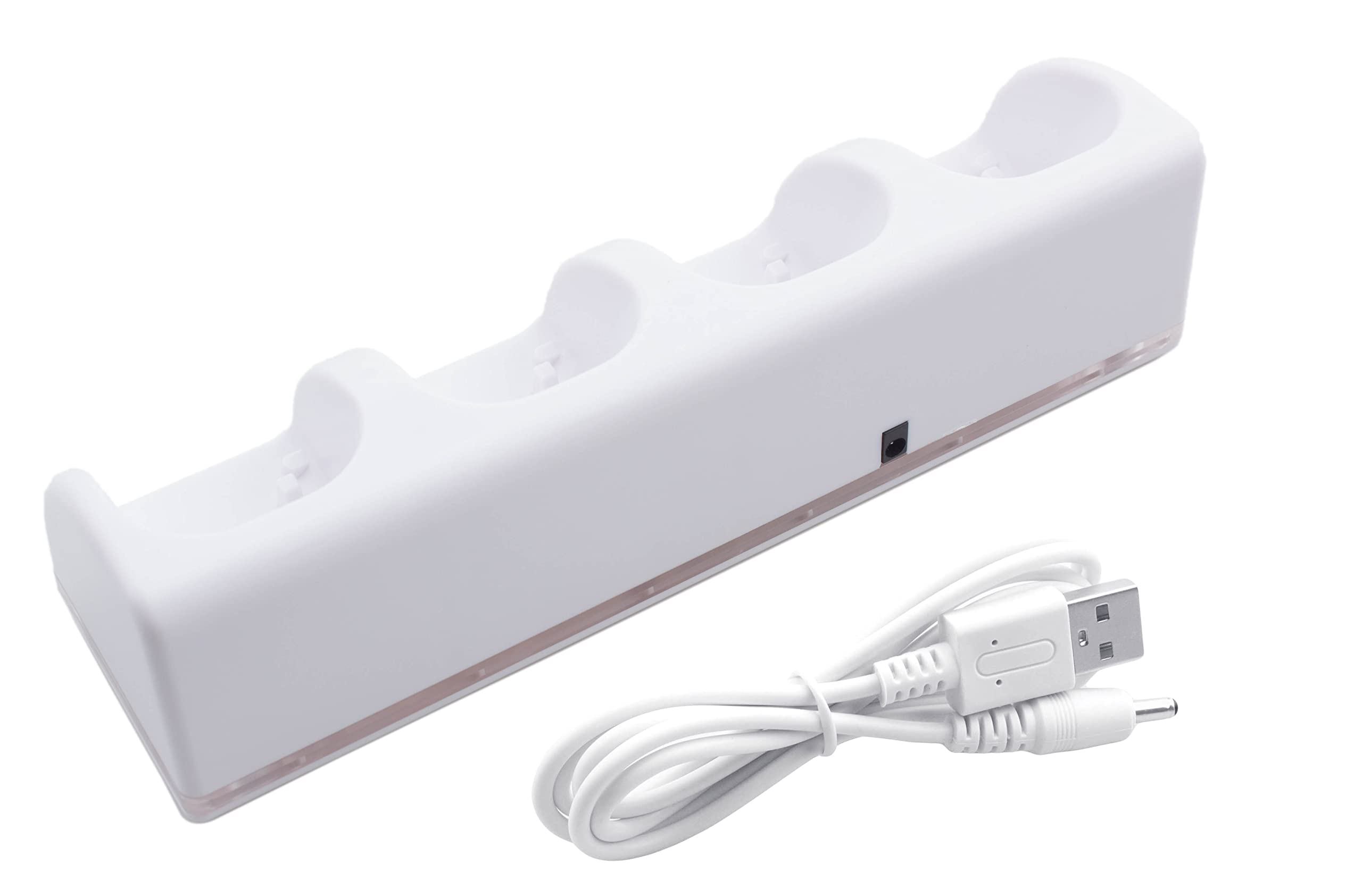 Wii Rechargeable Battery Pack, 4 in 1 Charging Station Charger Dock with 4 Pack 2800mAh Wii Battery Charge for Wii/Wii U Remote Controller