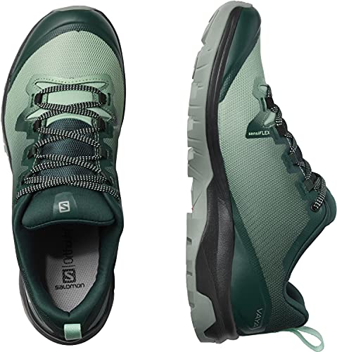 Salomon VAYA Hiking Shoes for Women, Green Gables/Spruce Stone/Shadow, 5.5