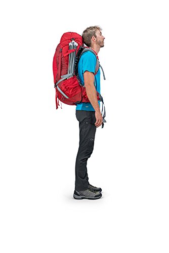 Osprey Atmos AG 50 Men's Backpacking Backpack, Rigby Red , Medium