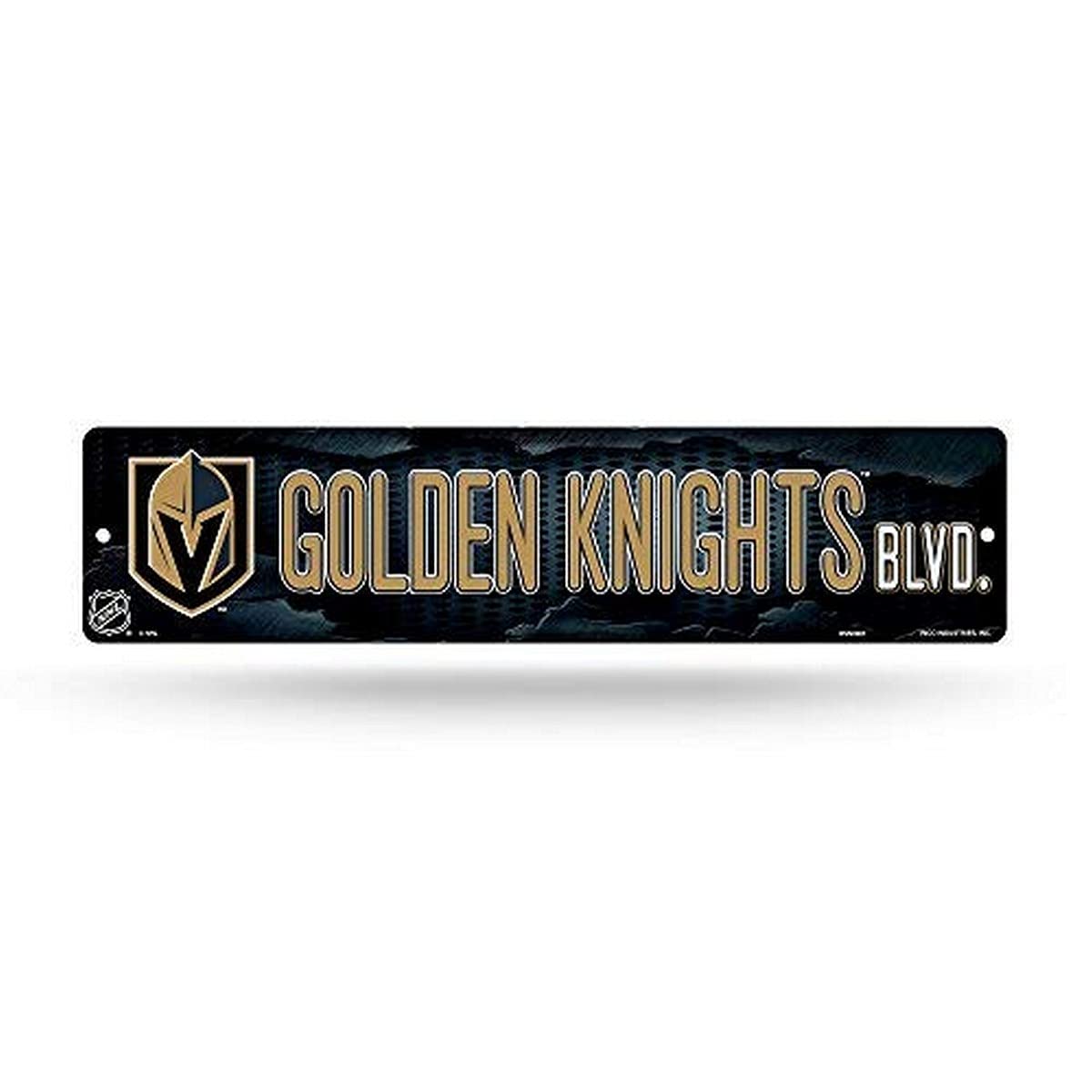 Rico Industries Vegas Golden Knights 16-Inch Plastic Street Sign Décor