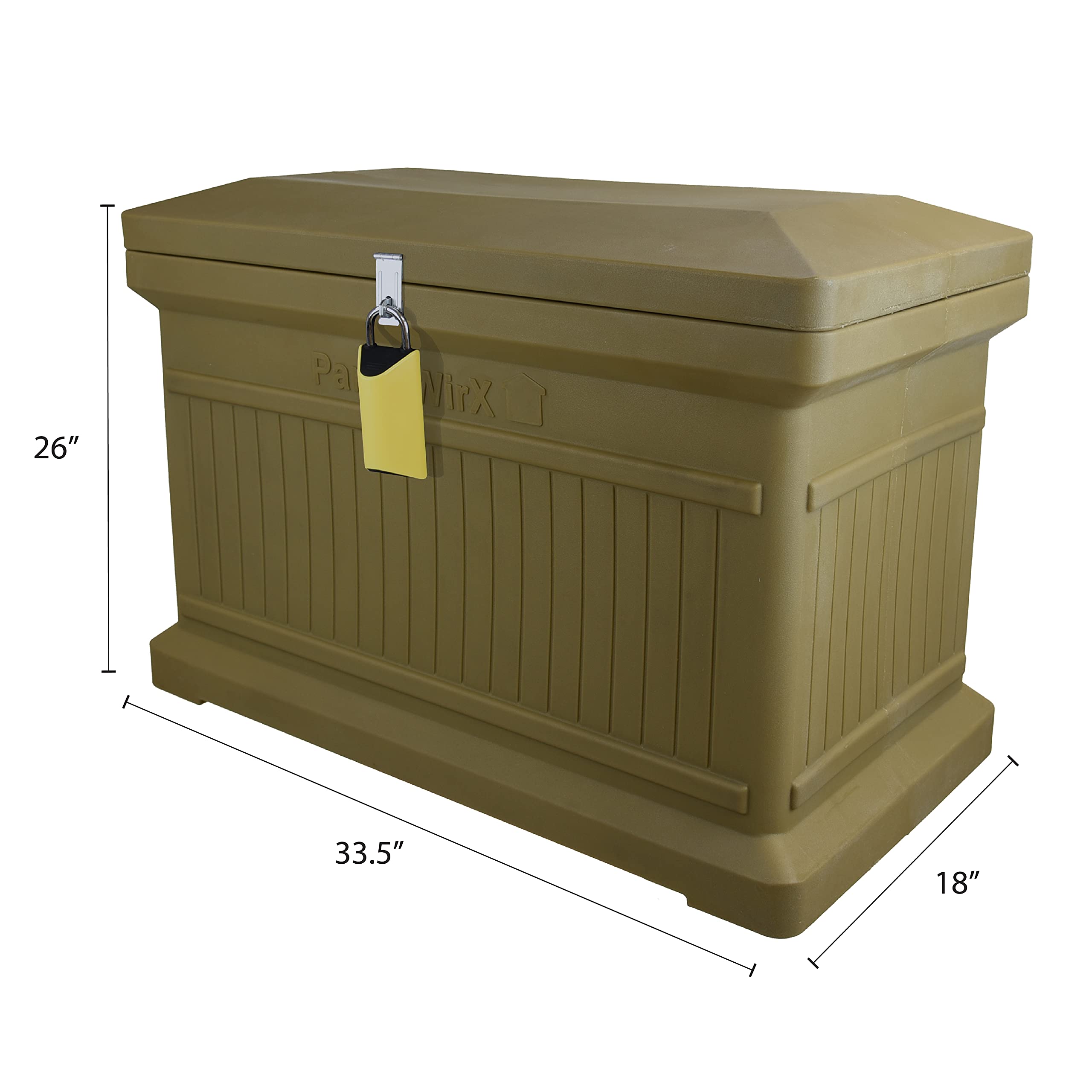 RTS Companies Inc 550200520A5481 Parcelwirx Horizontal Premium Delivery Box, with Hinged Lid and Smart Lock, Oak