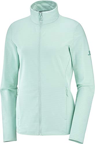Salomon Women's Standard Outrack Full Zip, Icy Morn, Large