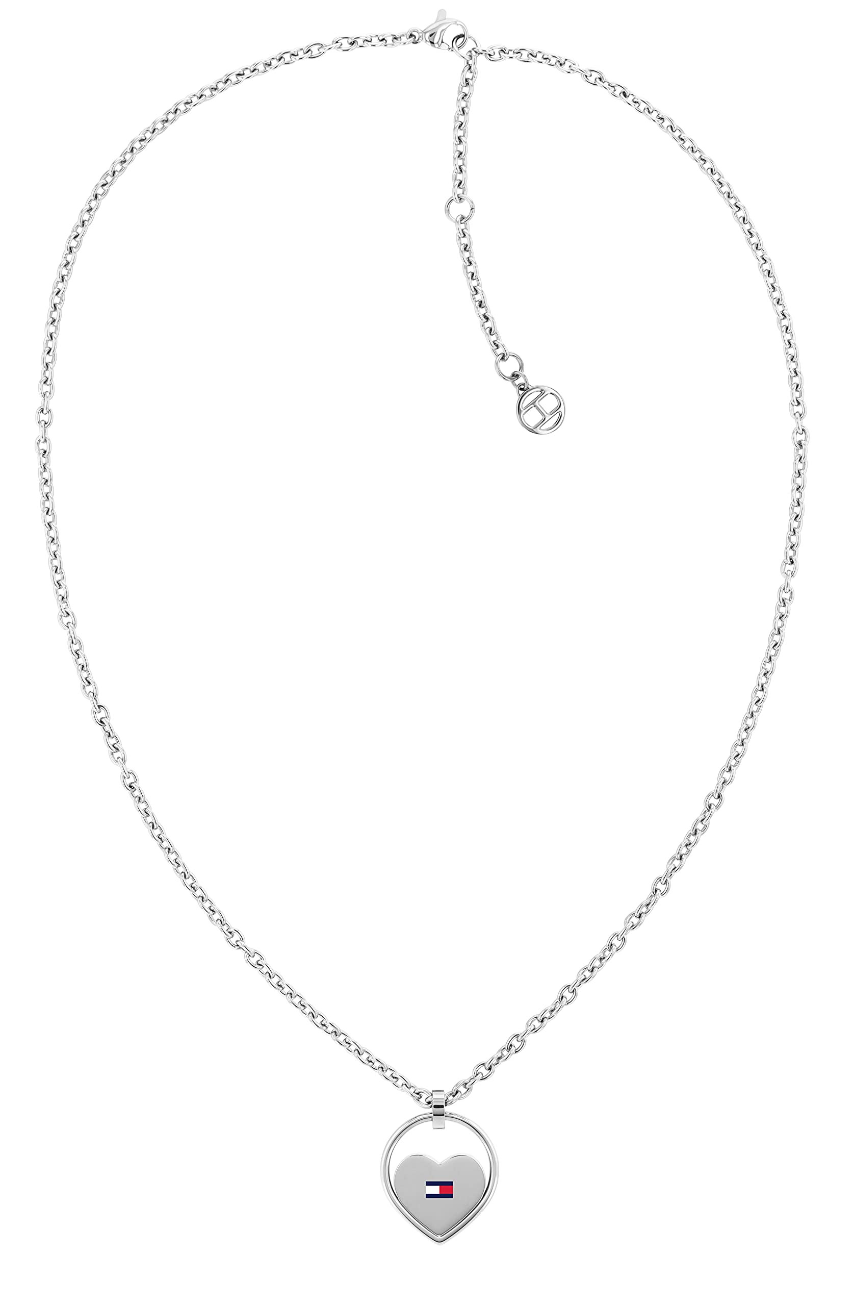 Tommy Hilfiger Women's Jewelry Heart Pendant Necklace Color: Silver (Model: 2780551)