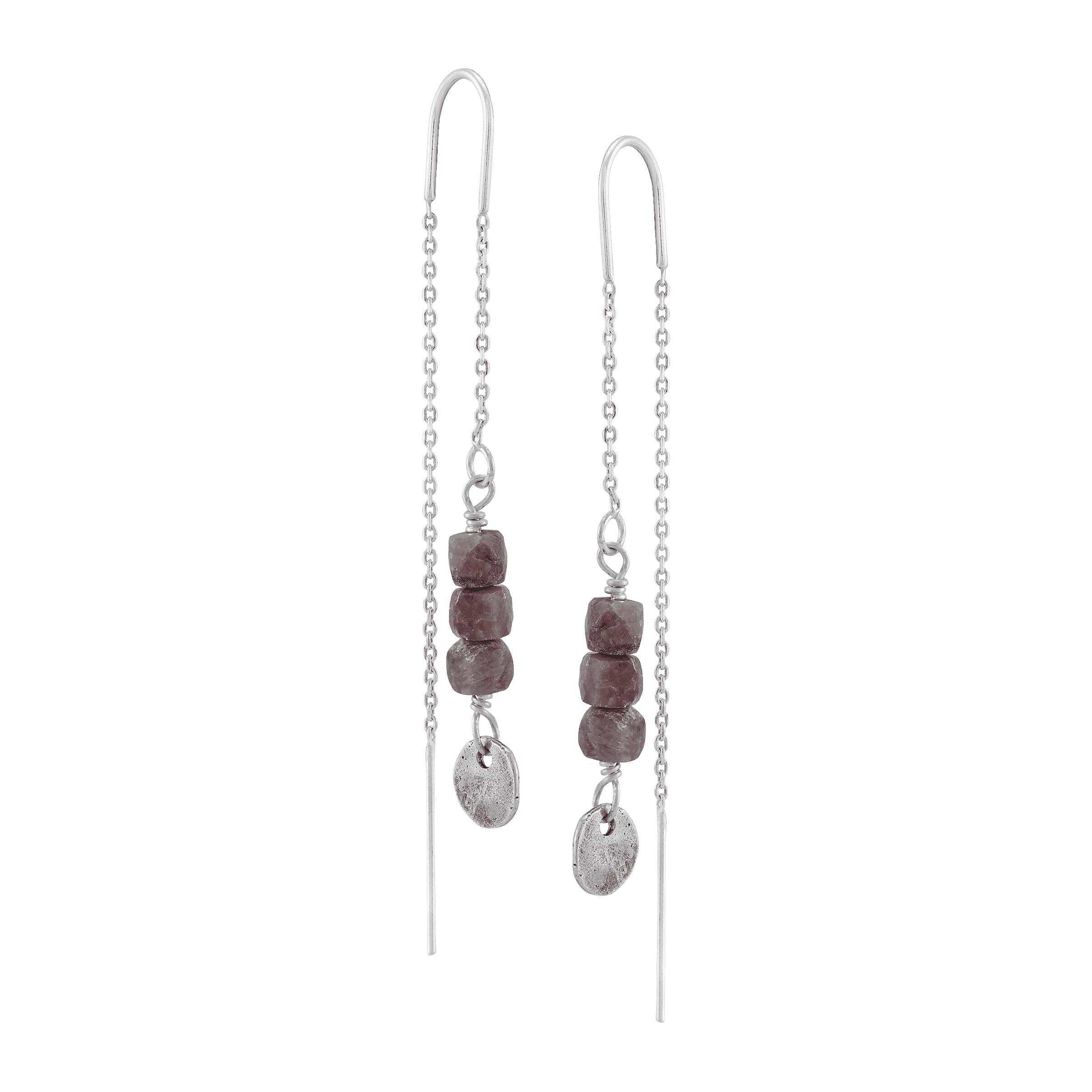 Silpada 'Tall Tales' Threader Natural Tourmaline Drop Earrings in Sterling Silver