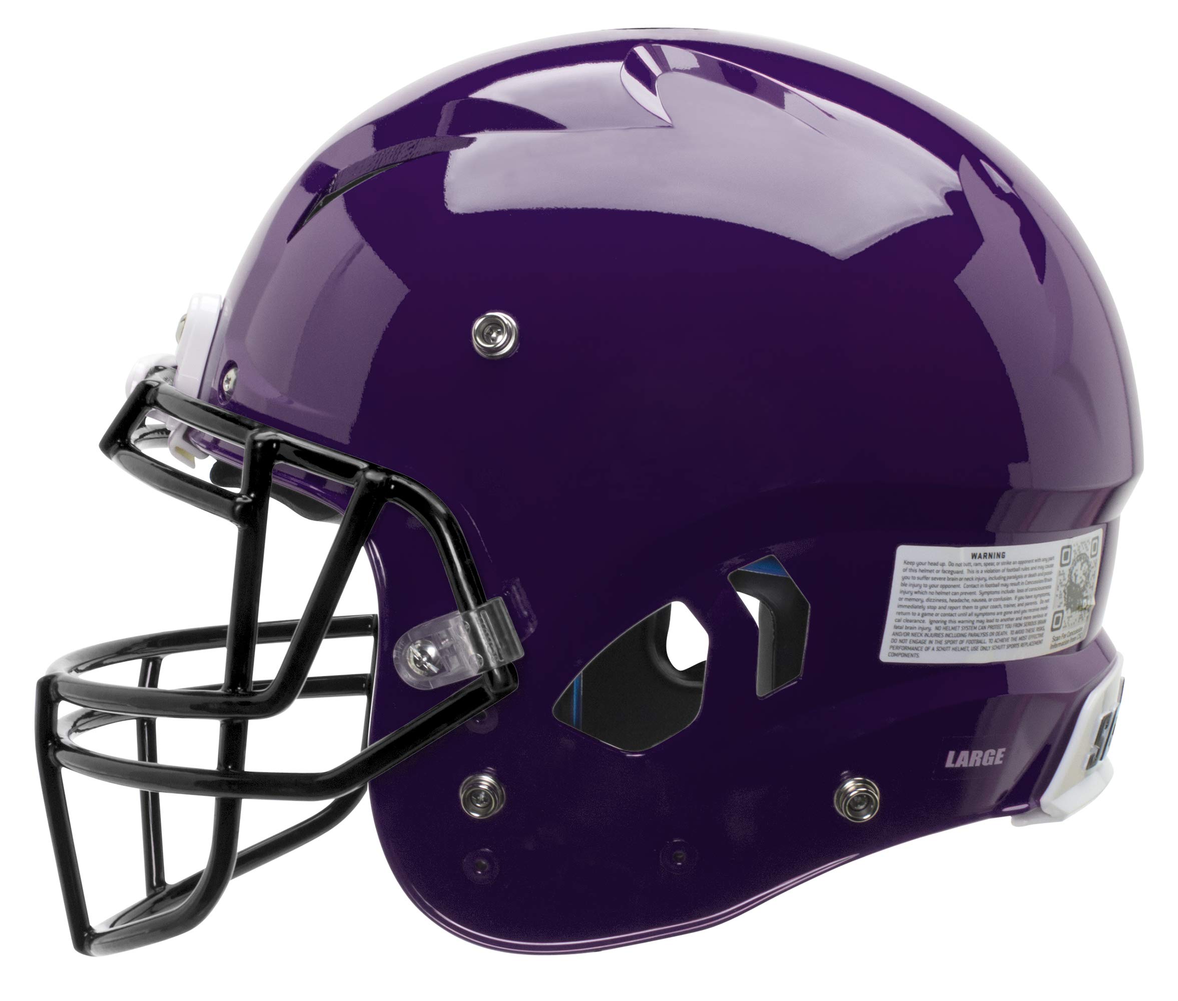 Schutt Sports Vengeance PRO LTD Varsity Football Helmet (Facemask NOT Included), Black, Large