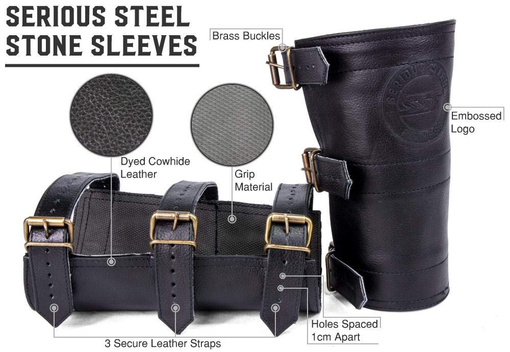 SERIOUS STEEL FITNESS Stone Sleeves | Strongman Atlas Stone Sleeves (X-Large - 13" - 16")
