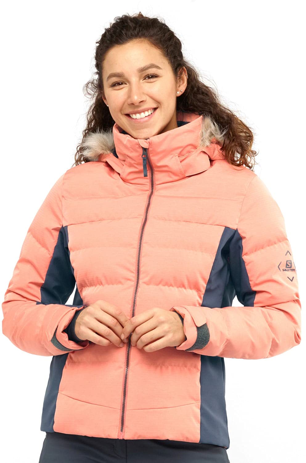 Salomon Women's Standard Stormcozy Jacket, Brick Dust/Heather, Large