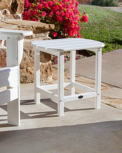 POLYWOOD SBT18WH South Beach 18" Outdoor Side Table, White
